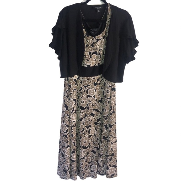 Perceptions | Dresses | Perceptions X Blacktaupe Short Ruffle Sleeve ...